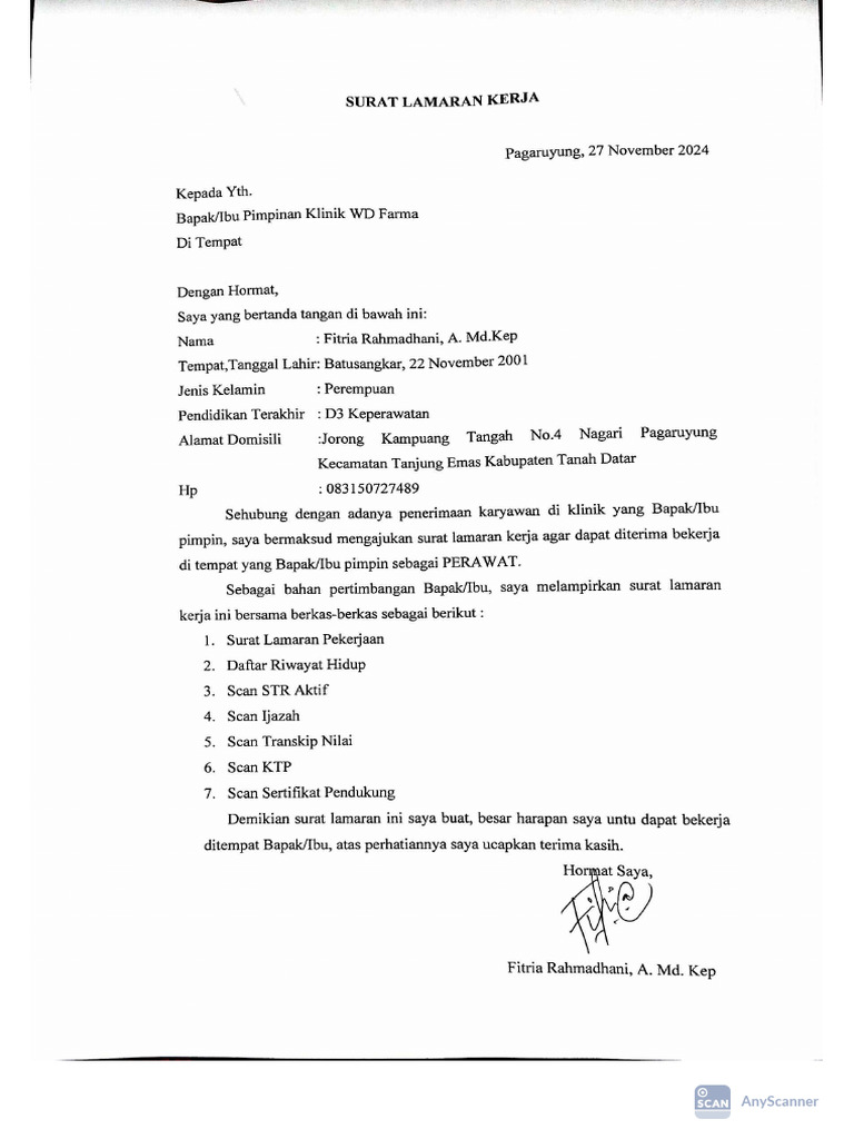 Fitria Rahmadhani_Perawat | PDF