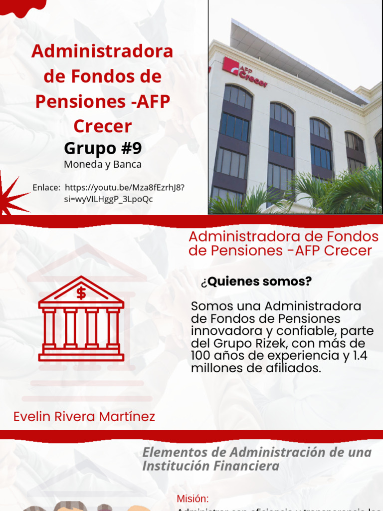 Administradora de Fondos de Pensiones (AFP Crecer) - Grupo 9 | PDF ...