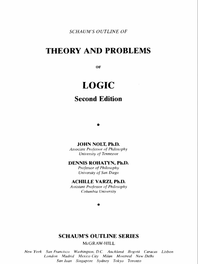 Schaum S Outline of Logic | PDF