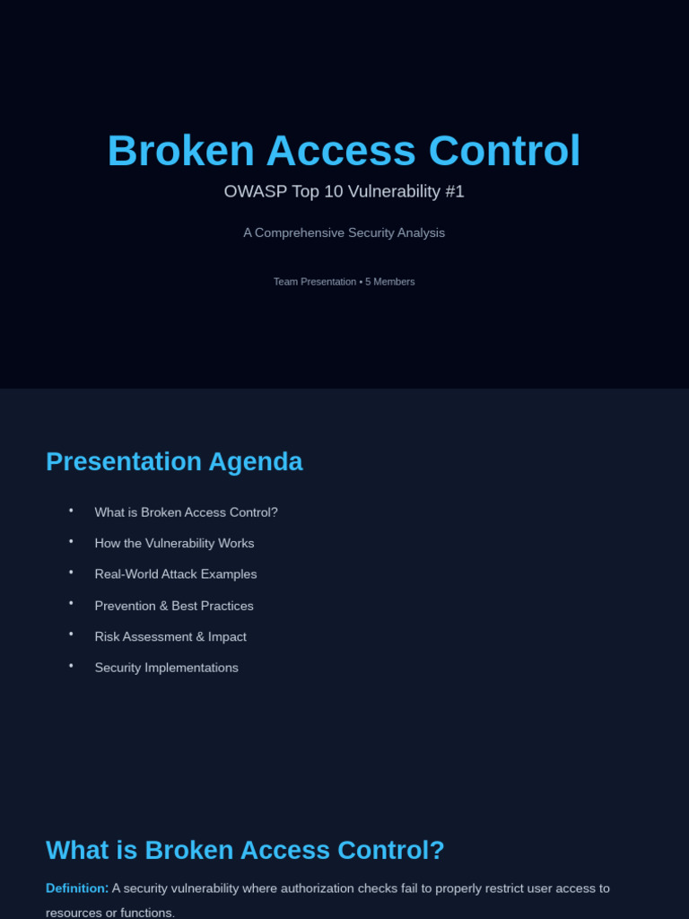Understanding Broken Access Control Risks | PDF | Security | Computer ...