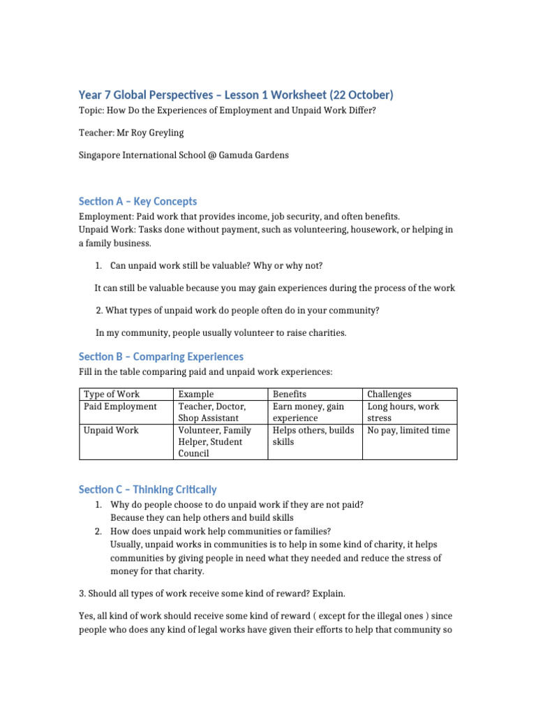 Year7 GlobalPerspectives Lesson1 Worksheet 22oct MrRoy FIXED Bao Nguyen ...