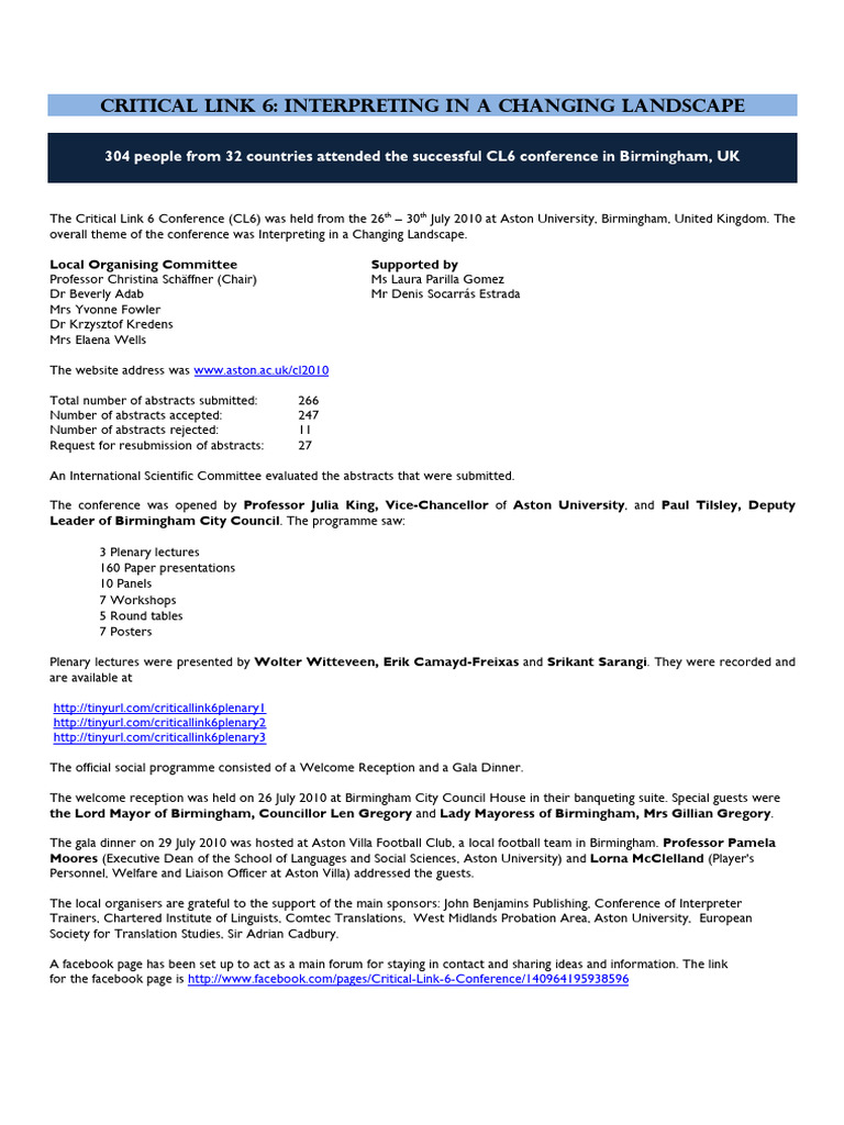 Critical Link 6 Report | PDF