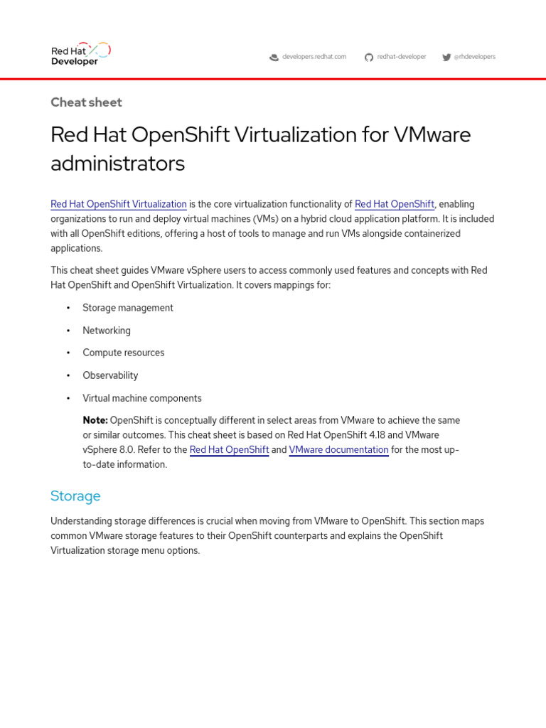 OpenShift Virtualization for VMware Admins | PDF | Virtual Machine ...