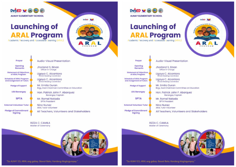 Program On ARAL Launching | PDF