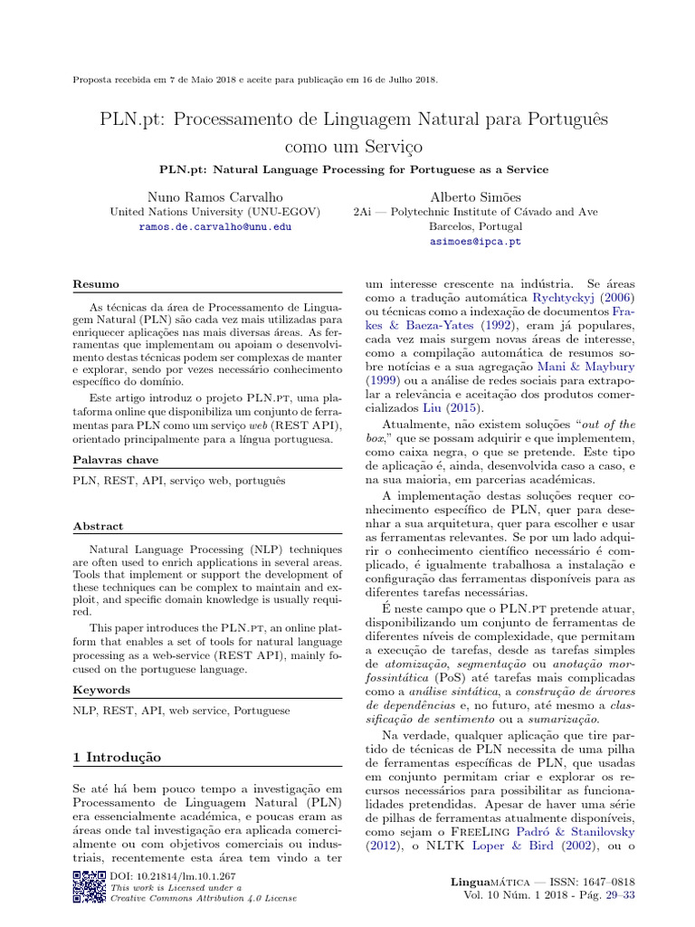 267-Texto Artigo-1181-2-10-20180921 | PDF | Biblioteca (informática) | Python (linguagem de ...