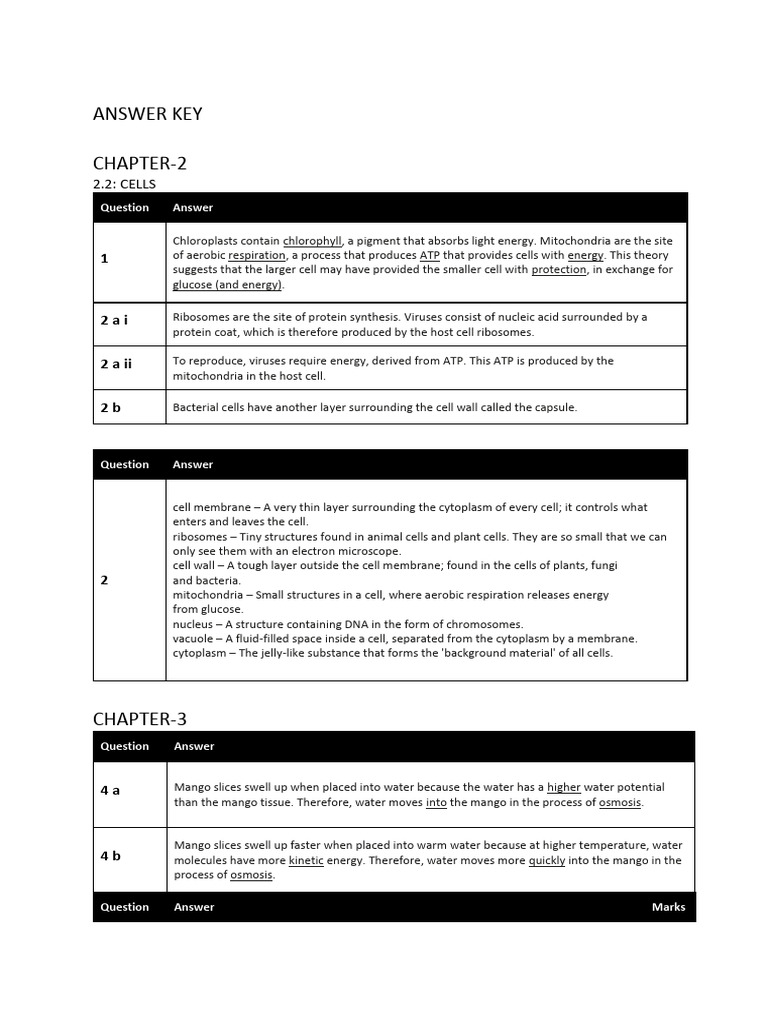 Cell Biology Study Guide Answers | PDF | Cell (Biology) | Enzyme