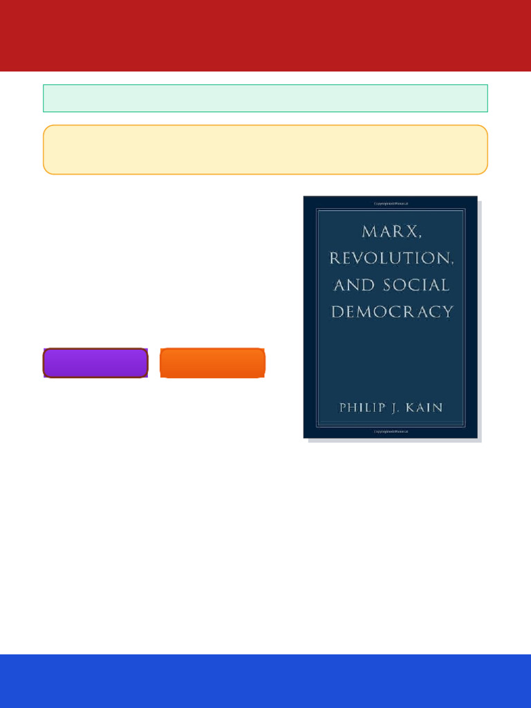 Marx, Revolution, and Social Democracy Philip J. Kain Ebook Digital ...