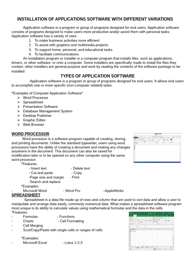 Application Software Installation Guide | PDF | Device Driver ...