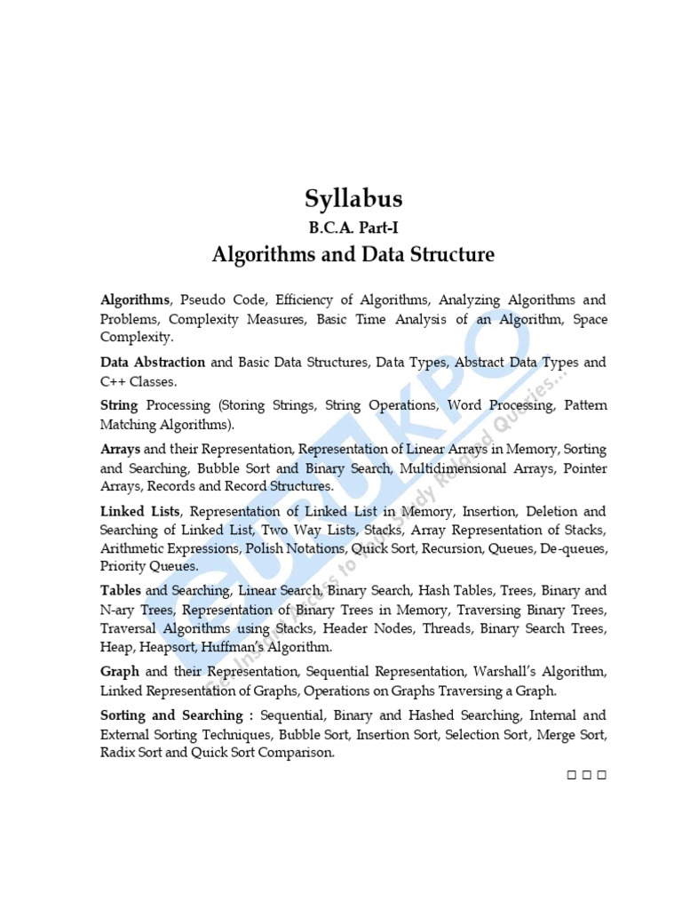 Data Structure and Algorithm | PDF | Algorithms | Computing