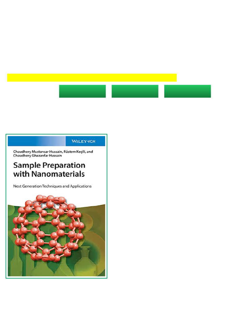 Sample Preparation With Nanomaterials Next Generation Techniques and ...