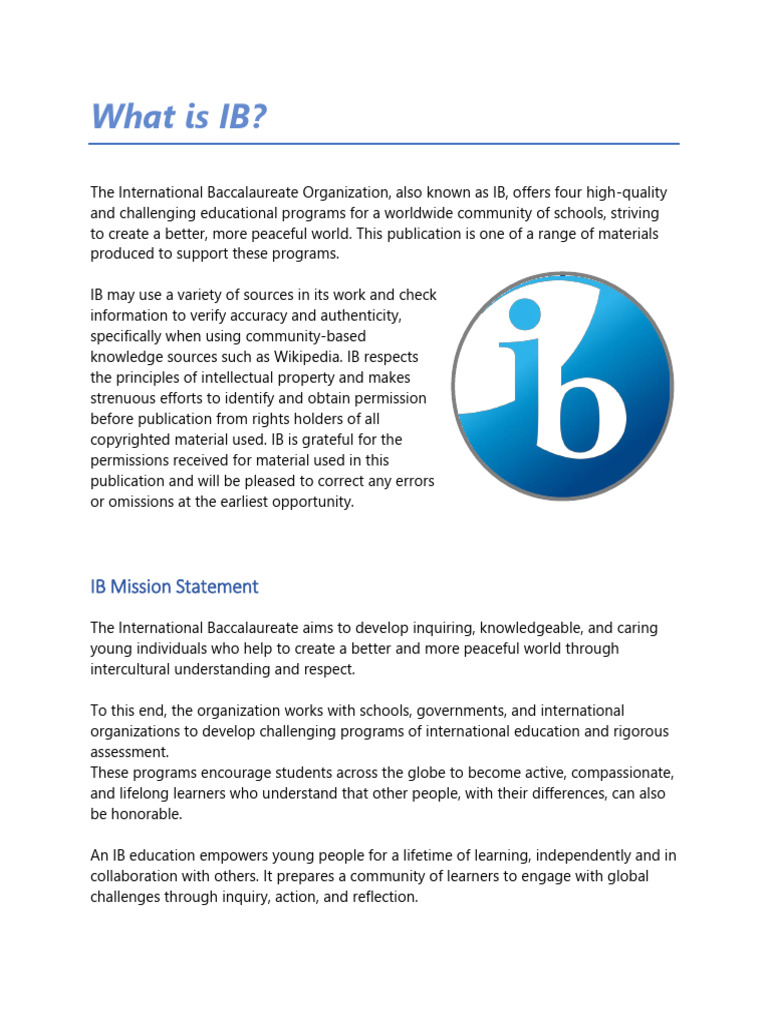 What Is IB | PDF | Qualifications