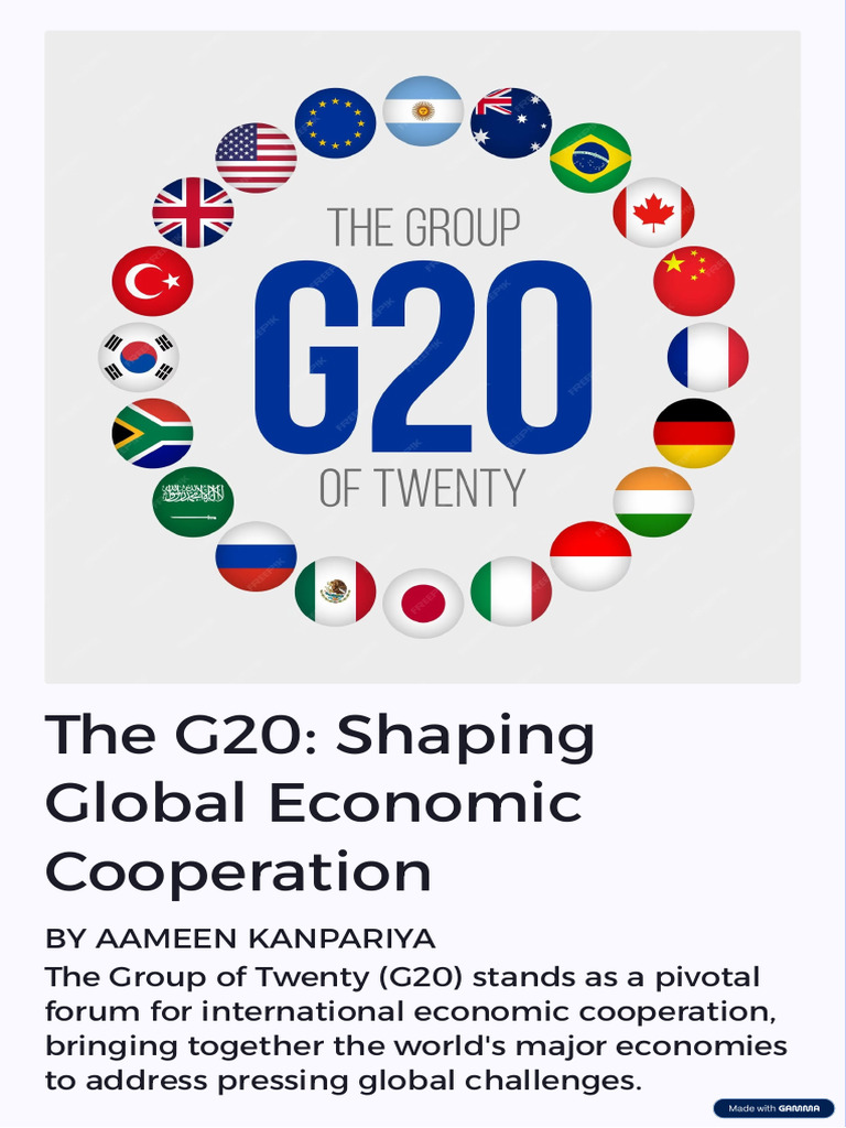 G20: Key to Global Economic Cooperation | PDF | Economies