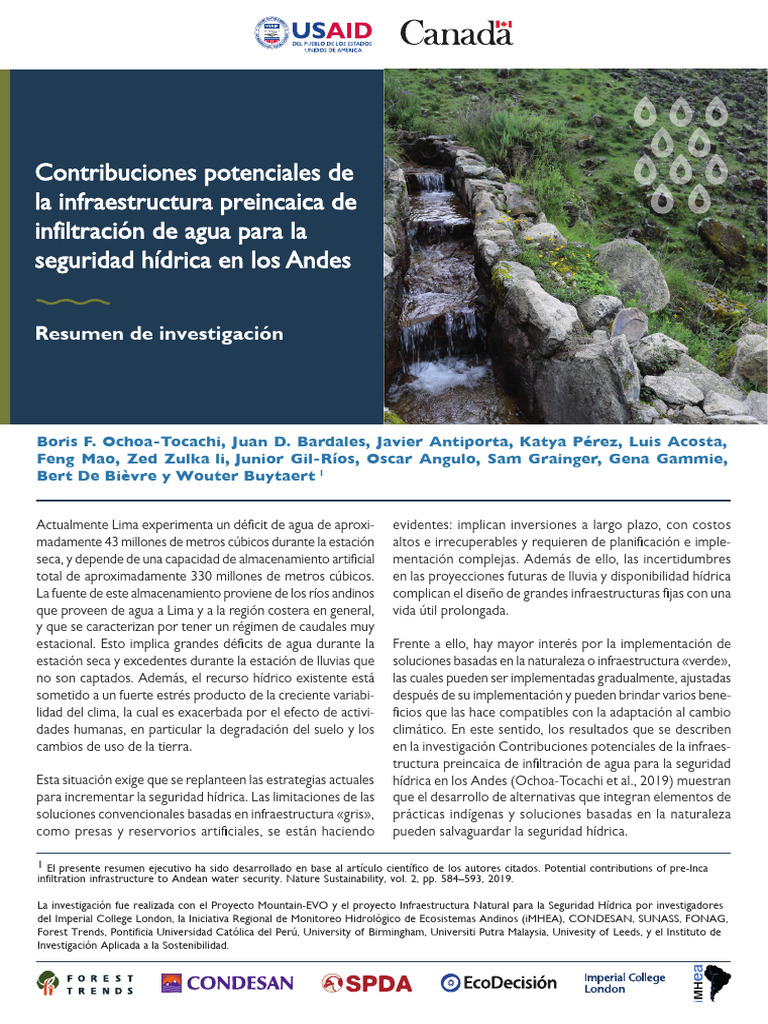 Resumen-Amunas ES | PDF | Agua | Agua subterránea