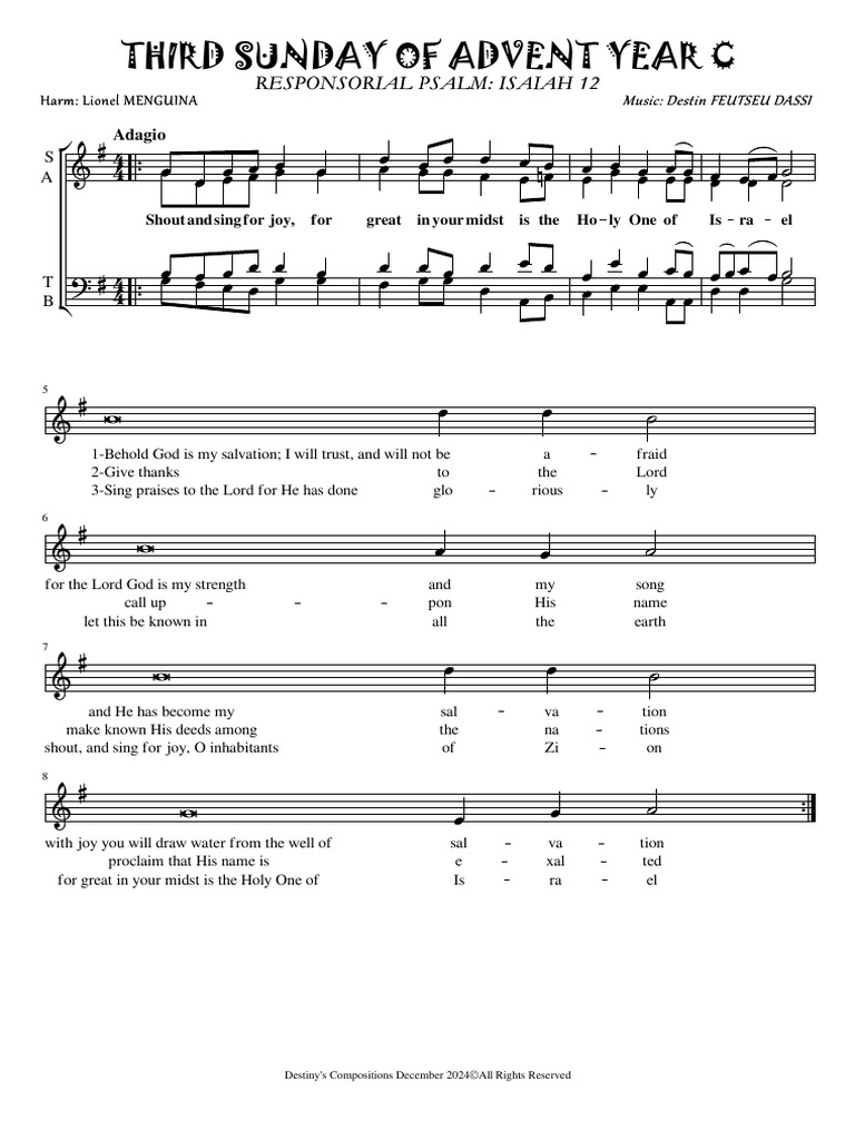 Third Sunday of Advent Year C | PDF | Books Of The Hebrew Bible ...