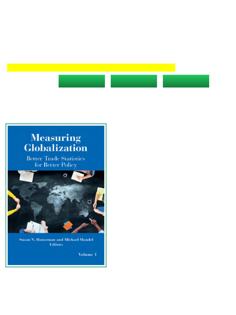 Measuring Globalization Better Trade Statistics For Better Policy ...