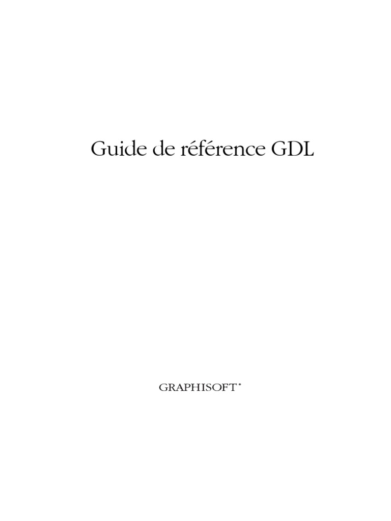 Guide de Reference GDL | PDF | Variable (informatique) | Macro-définition