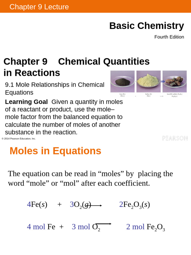 CH 9, Chemical Quantities in Reactions | PDF | Mole (Unit) | Chemical ...
