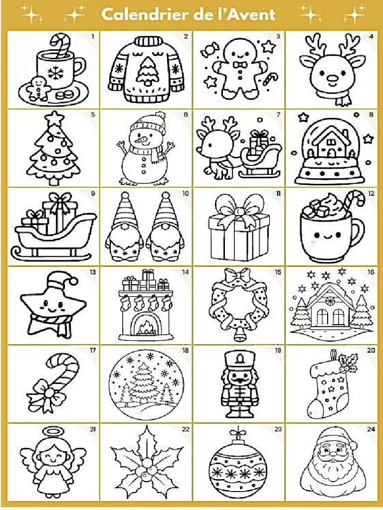Coloriage de L'avent | PDF