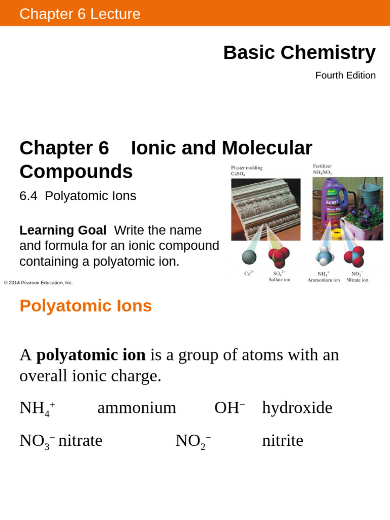 CH 6, Ionic &molecular Compounds, Part 2 | PDF | Ion | Chemical Compounds