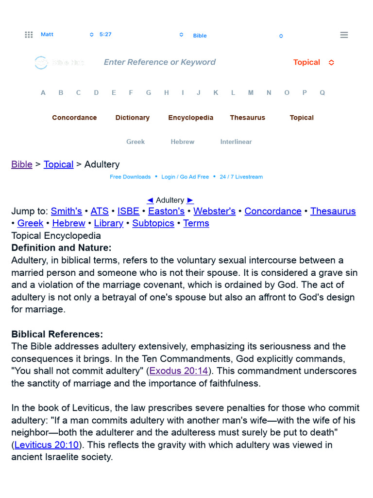 Adultery | PDF | Adultery | Ten Commandments