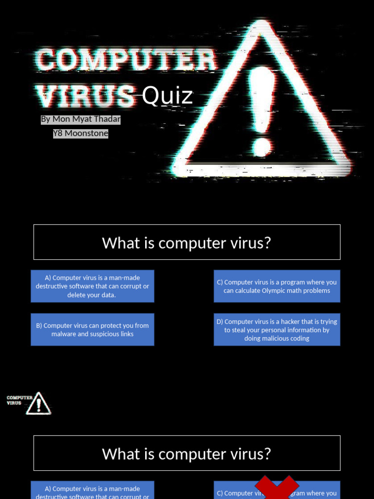 Understanding Computer Viruses Quiz | PDF | Computer Virus | Antivirus ...