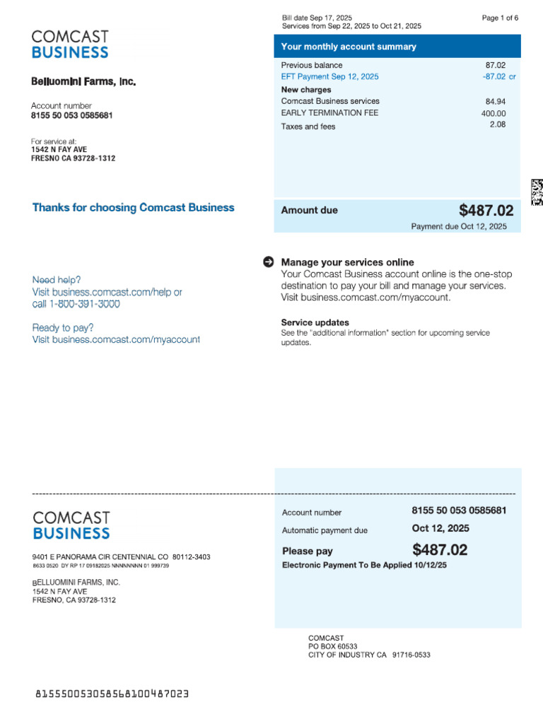 Comcast Bill | PDF