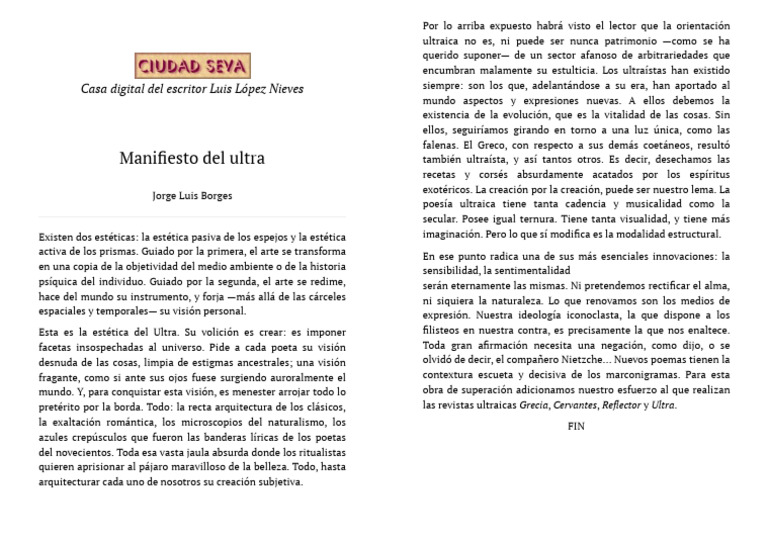 Estética Ultra: Innovación en Poesía | PDF