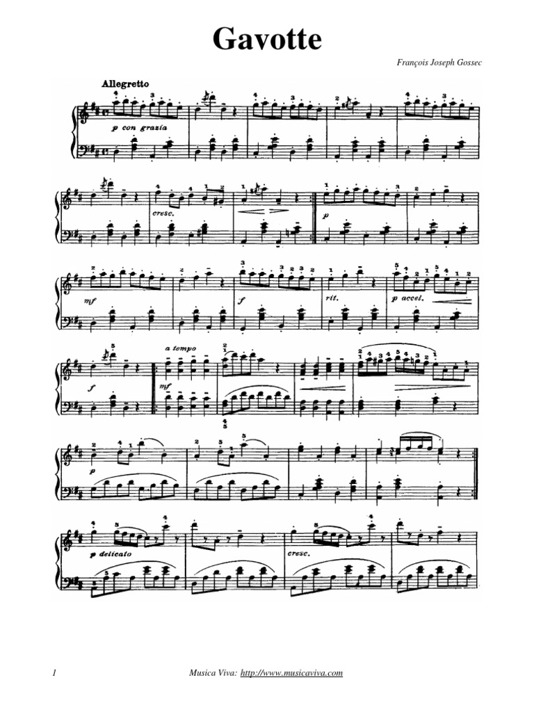 Gossec Gavotte | PDF
