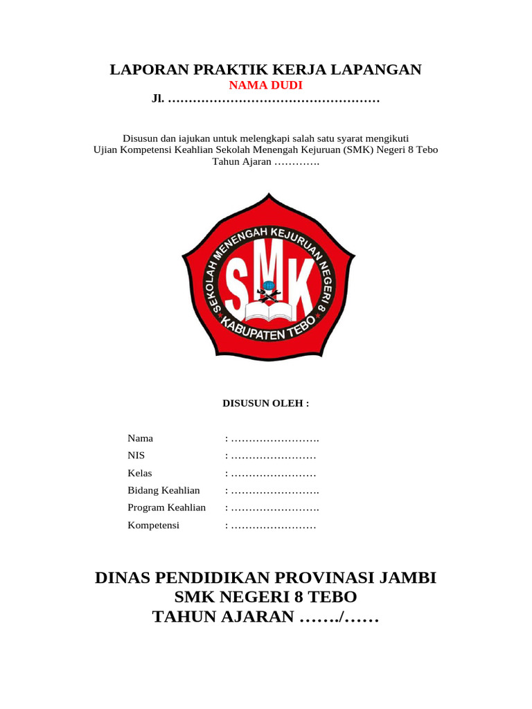 Format Laporan PKL | PDF