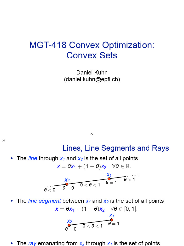 Convex Sets in Optimization Theory | PDF | Convex Set | Line (Geometry)