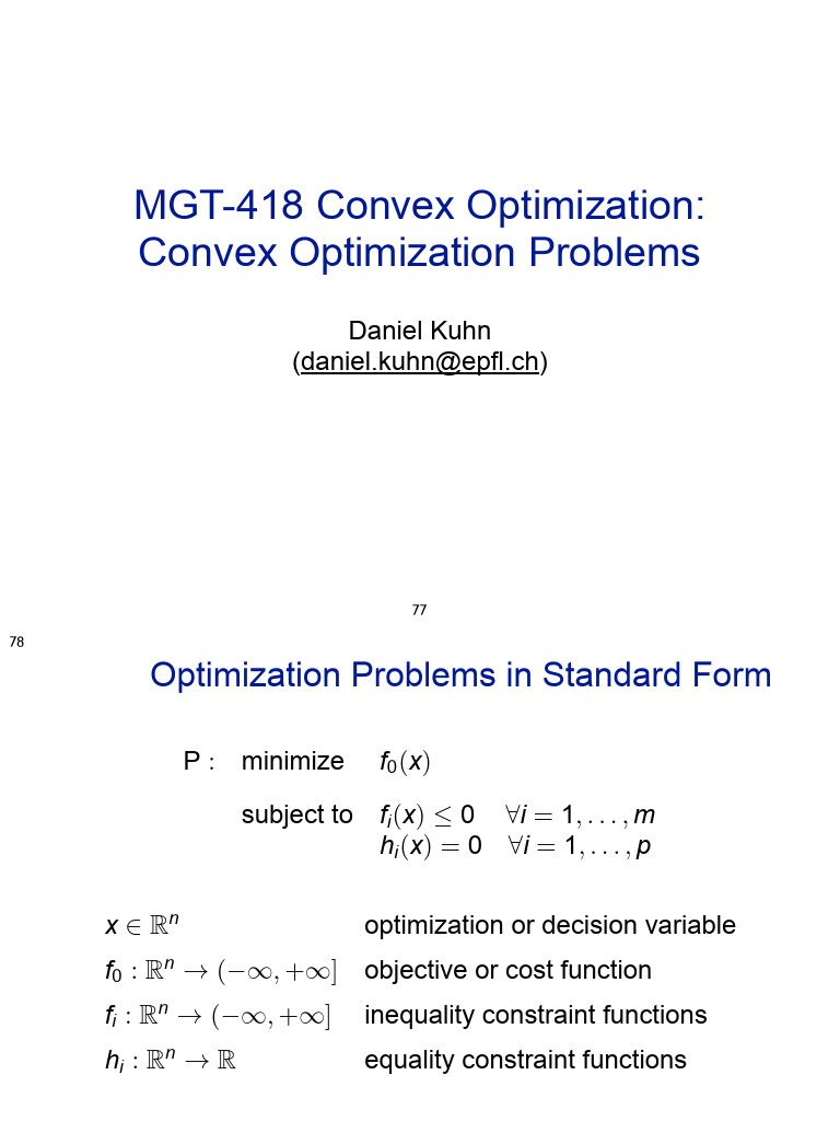 04 - Convex Optimization Problems | PDF | Mathematics Of Computing ...