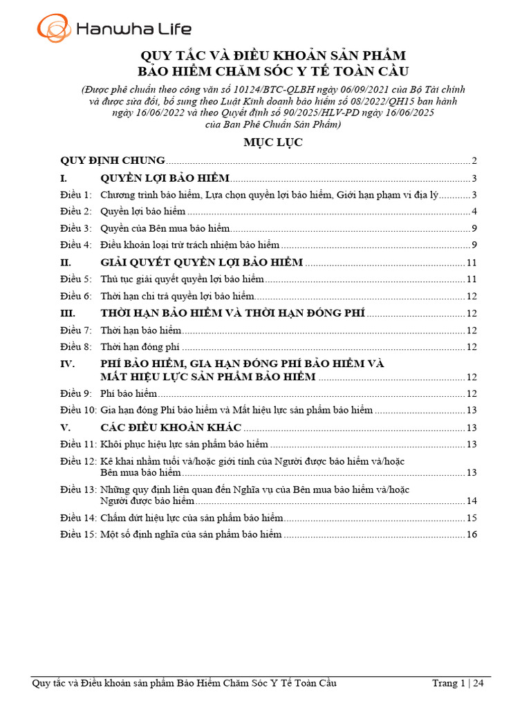Bhbs BH Csyt Toan Cau - 2401 | PDF