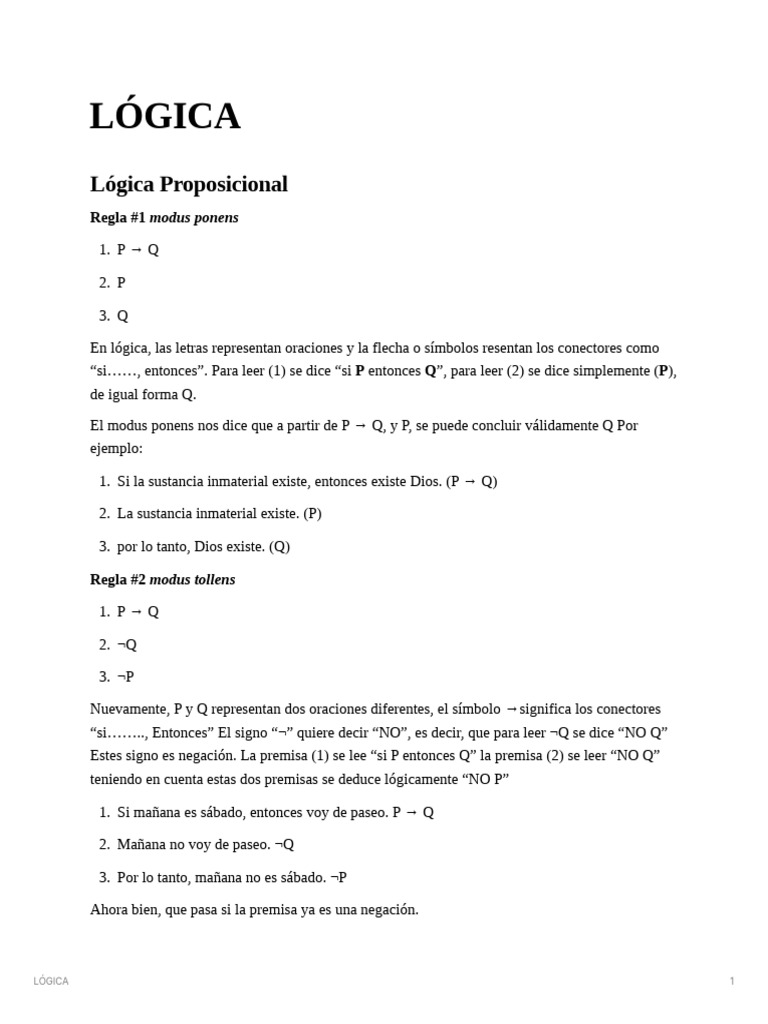 Reglas de Lógica Proposicional Explicadas | PDF | Sintaxis (Lógica ...
