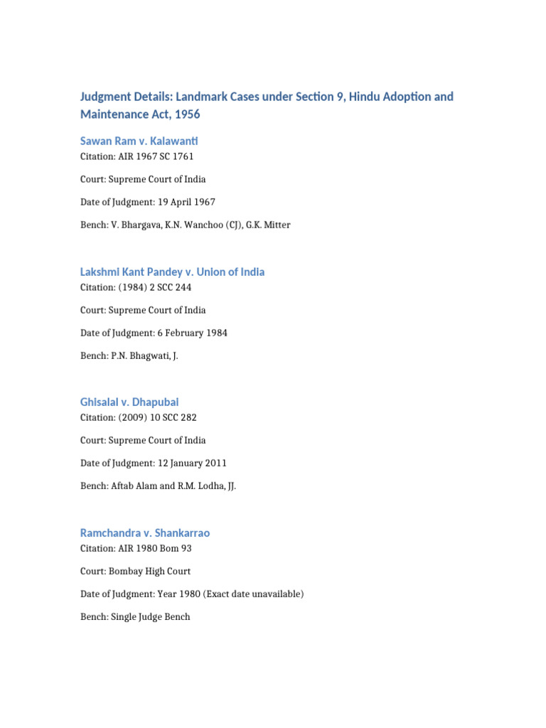 Landmark Cases Section9 HAMA | PDF