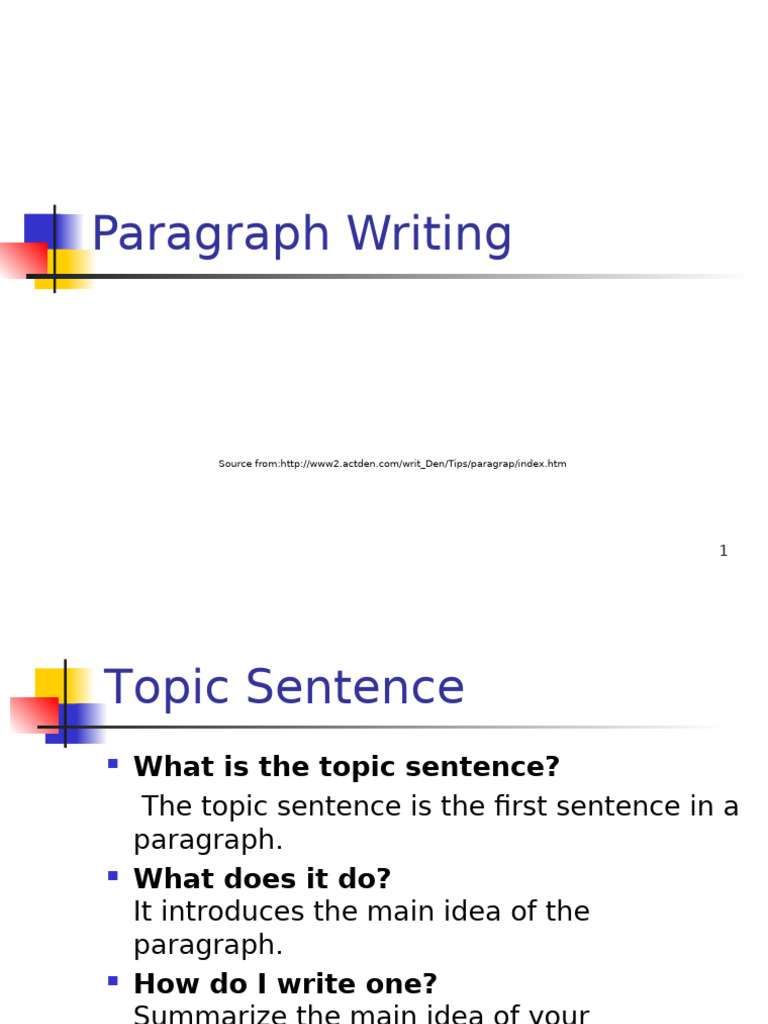 Effective Paragraph Writing Guide | PDF | Subject (Grammar) | Sentence ...