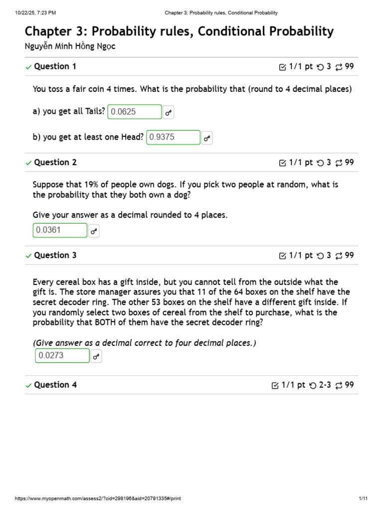 Probability Rules and Conditional Probability | PDF | Acupuncture ...