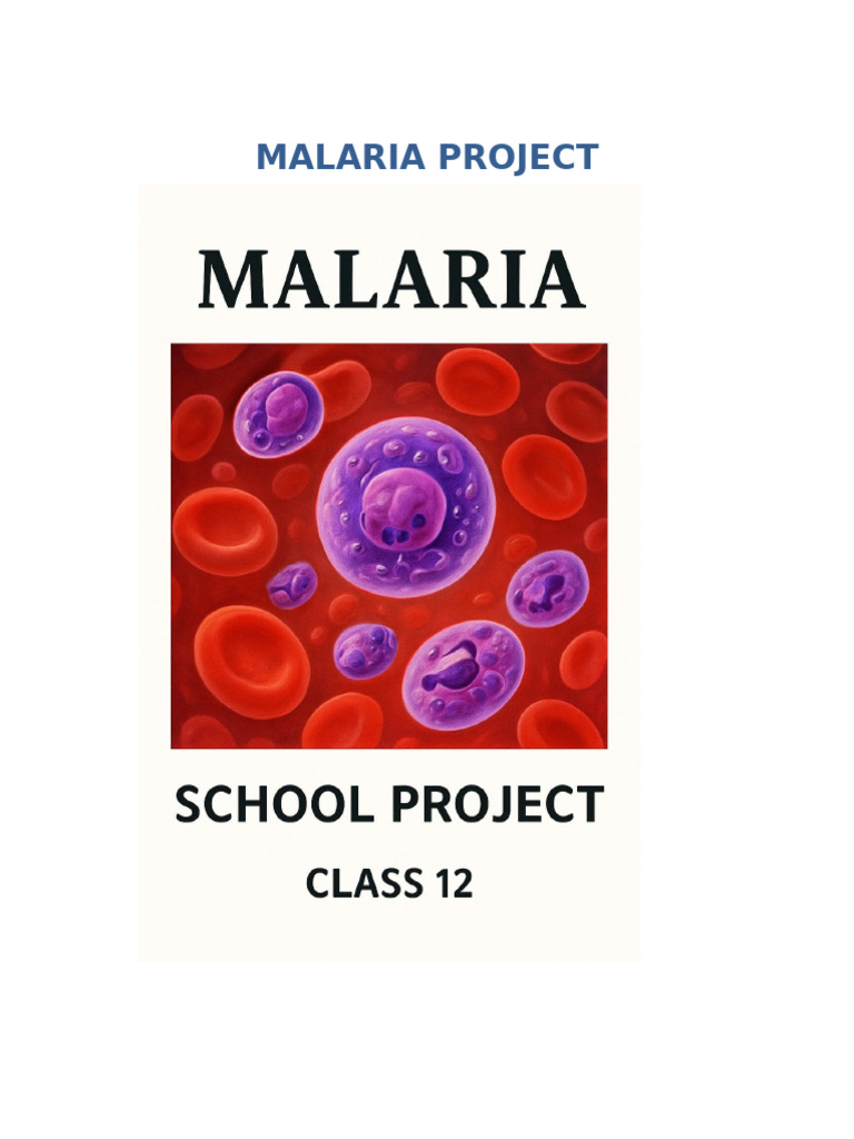 Malaria Project Complete Class12 | PDF | Malaria | Plasmodium