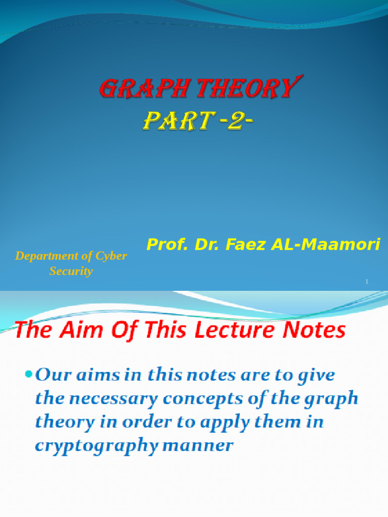 1-Graph Theory Part 2 | PDF | Vertex (Graph Theory) | Theoretical ...