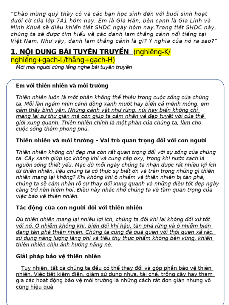 HĐTN SHDC 7a1-Hân | PDF