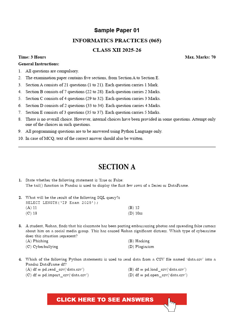 Sample Paper | PDF | Database Index | Table (Database)
