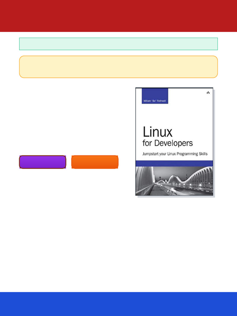 Linux for Developers Jumpstart Your Linux Programming Skills William ...