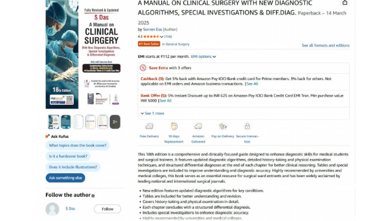 A Manual On Clinical Surgery With New Diagnostic Algorithms, Special ...