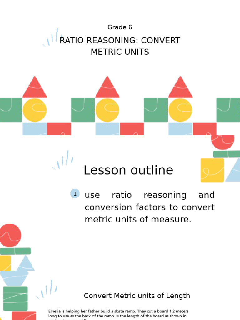 5-7 Ratio Reasoning Convert Metric Units | PDF