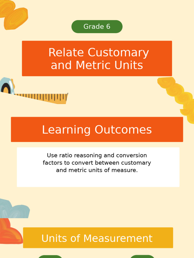 5-10 Relate Customary and Metric Units | PDF
