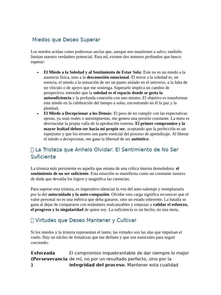 Trabajo de Mañana | PDF | Temor | Las emociones