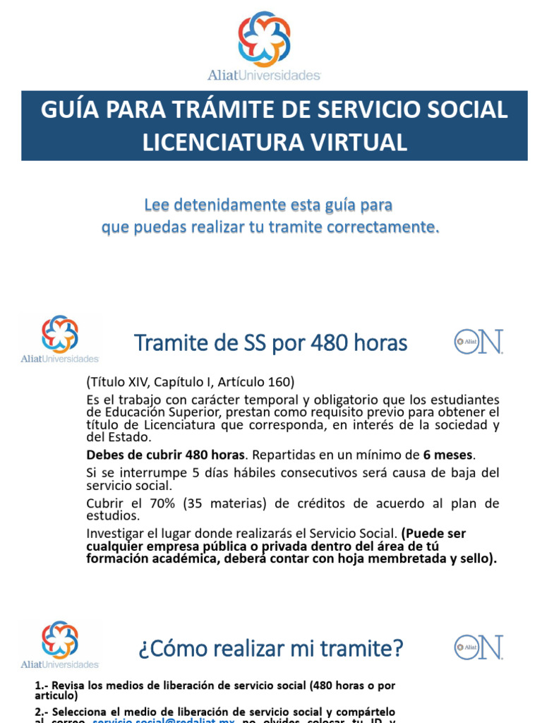 Guia para Tramite de Servicio Social 2 | PDF