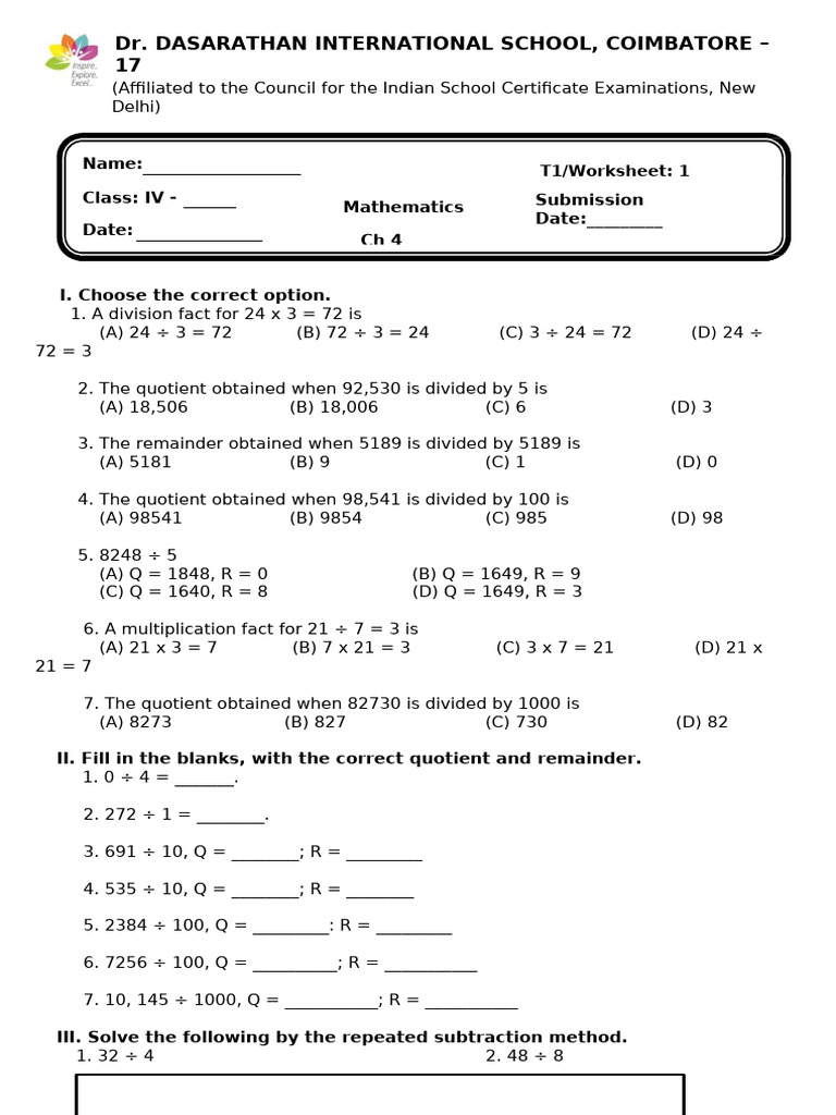 G4 Ch4 Division RW 1 | PDF | Chess Openings | Mathematics