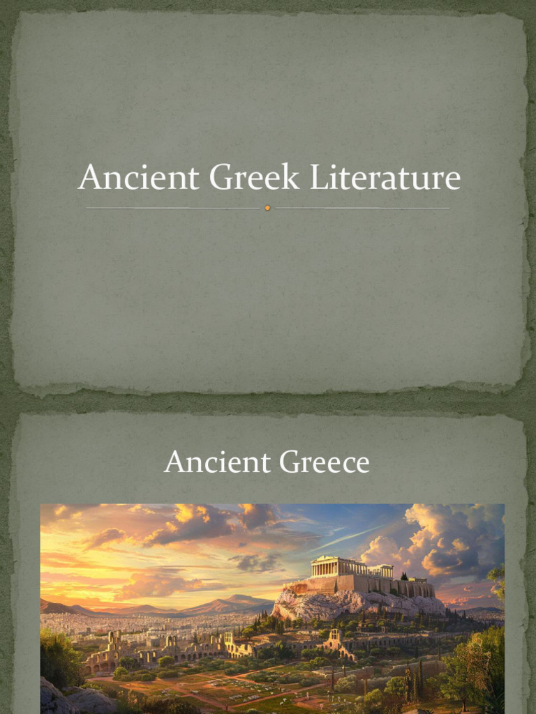Overview of Ancient Greek Literature | PDF | Ancient Greek Literature ...