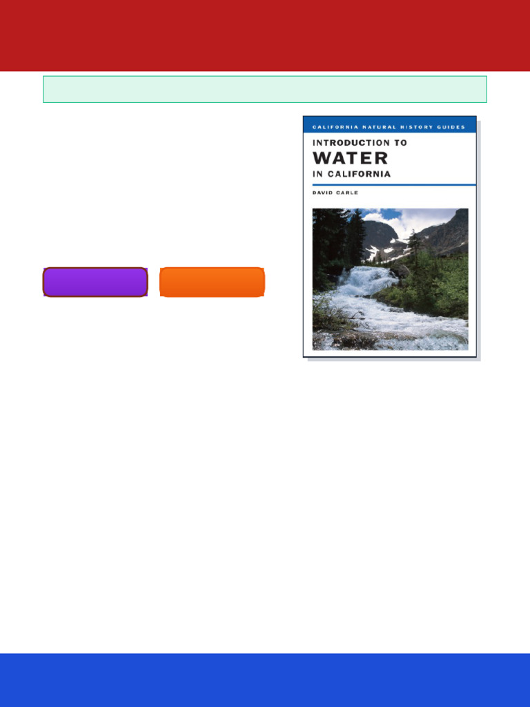 Introduction To Water in California Second Edition Carle PDF and Epub ...