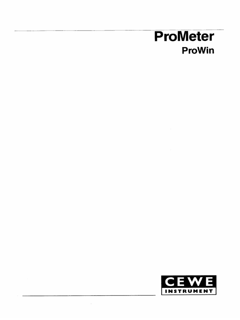 5 Prometer ProWin | PDF